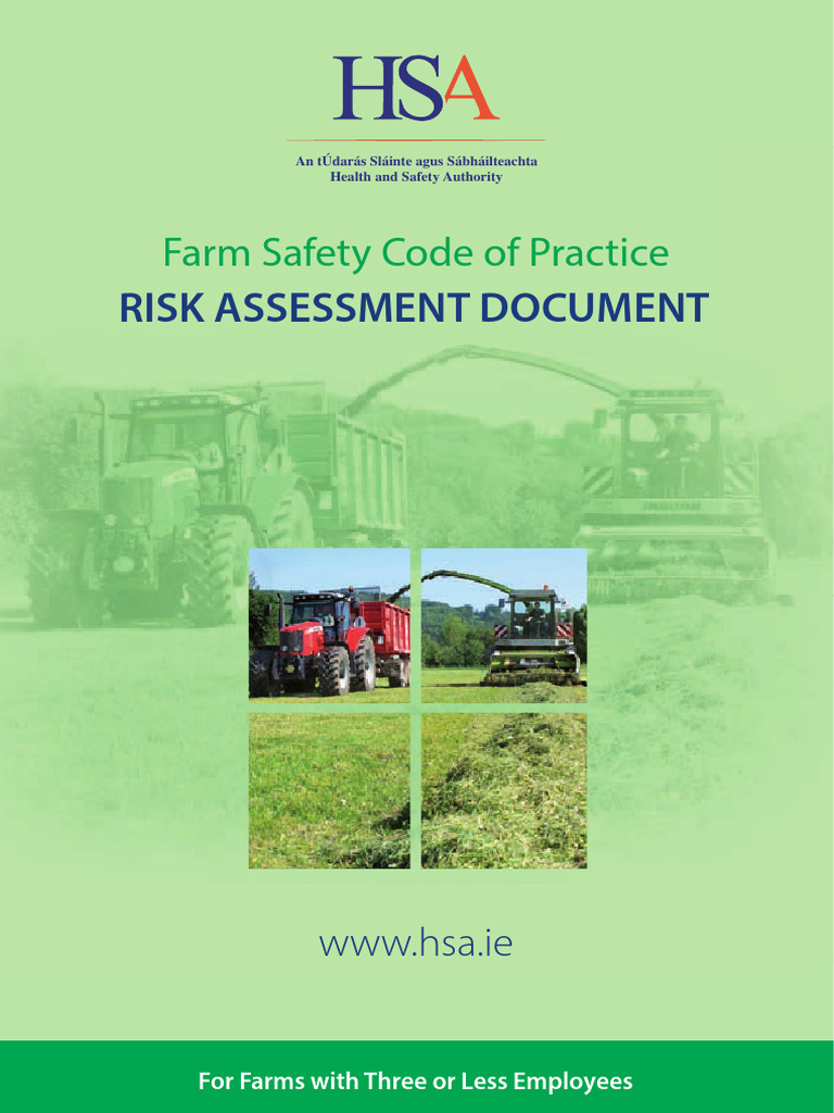 Farm Safety Code of Practice Risk Assessment Document | PDF ...