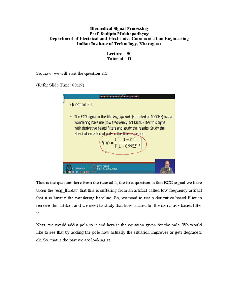 Lec 50 | PDF | Distortion | Filter (Signal Processing)