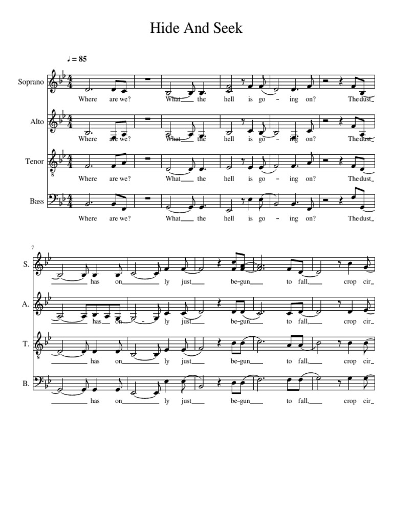 Hide and Seek | PDF | Singing | Vocal Music
