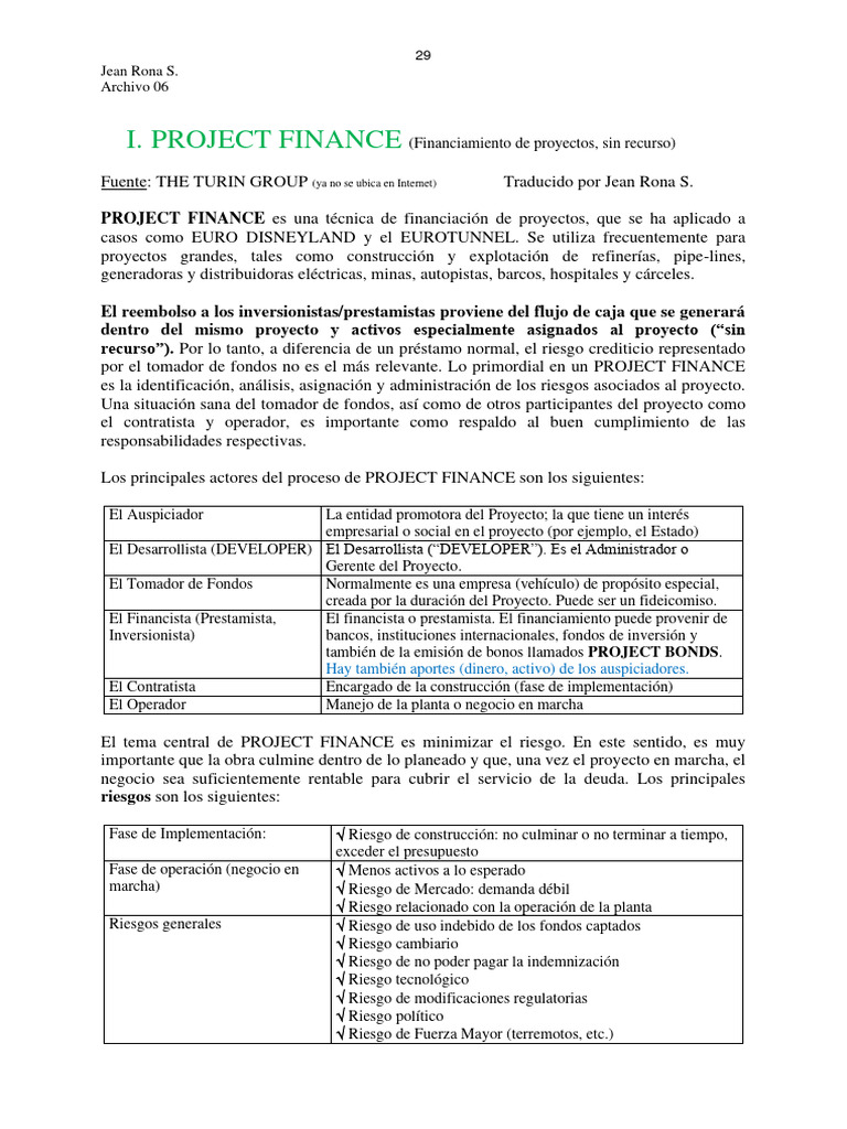 Alt Fin Proy Material 06 Grandes | PDF | Asociación público-privada | Bancos