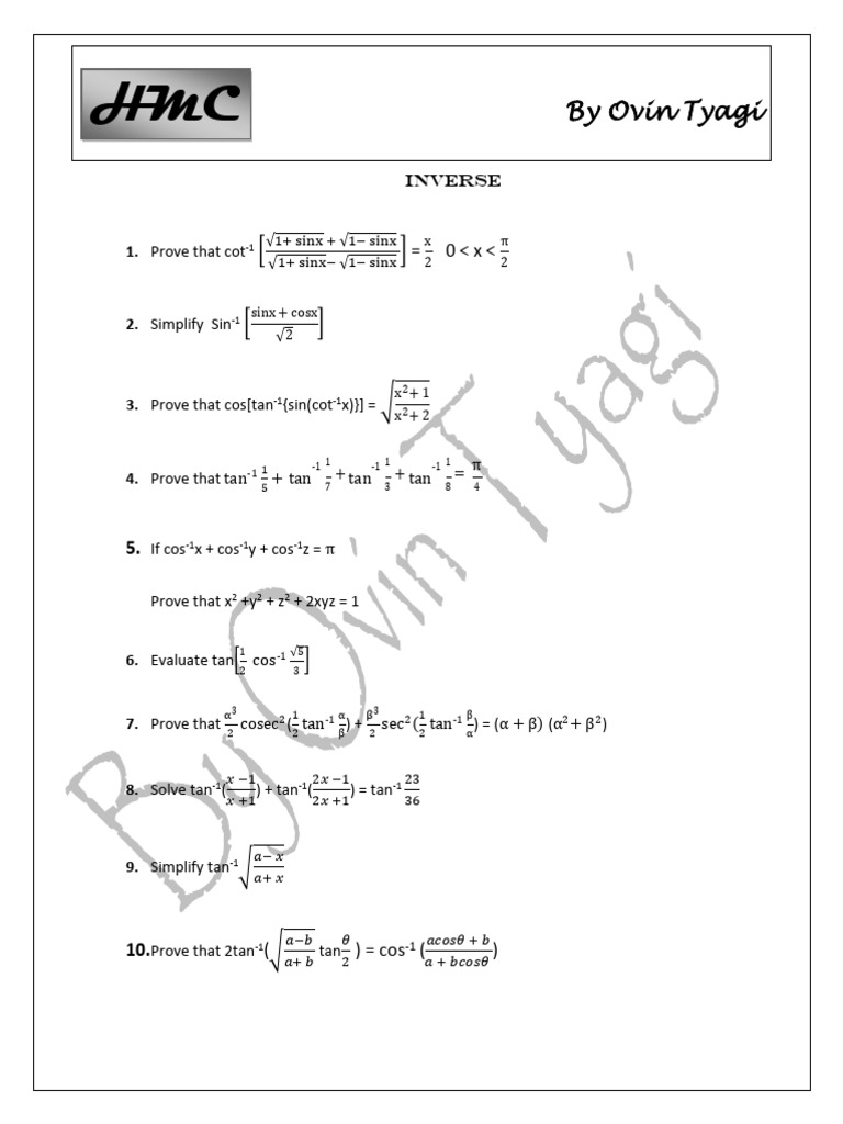 Trigonometric Identities Proofs | PDF