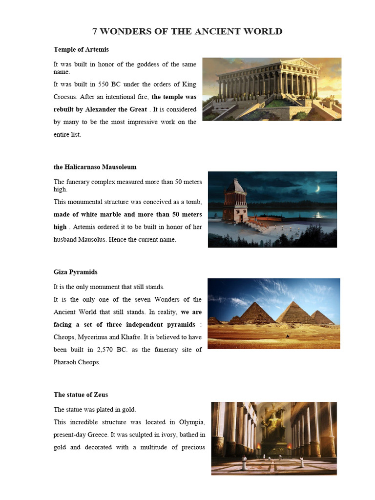 7 Wonders of The Ancient and Modern World | PDF