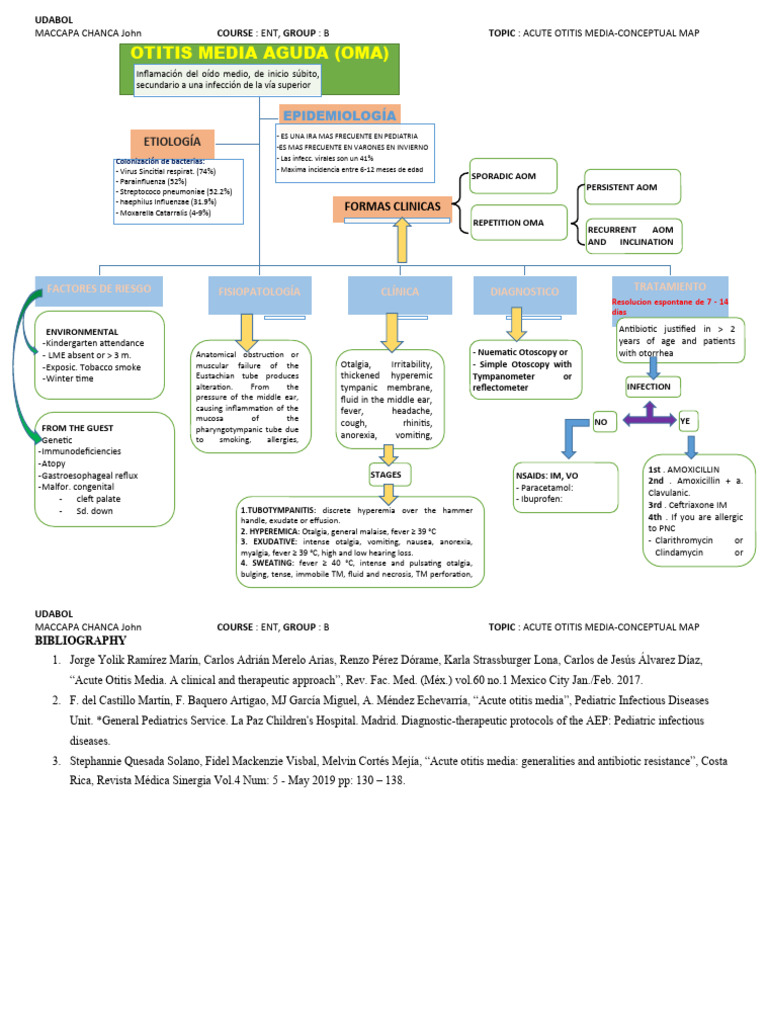 Acute Otitis Media-Concept Map | Download Free PDF | Diseases And ...
