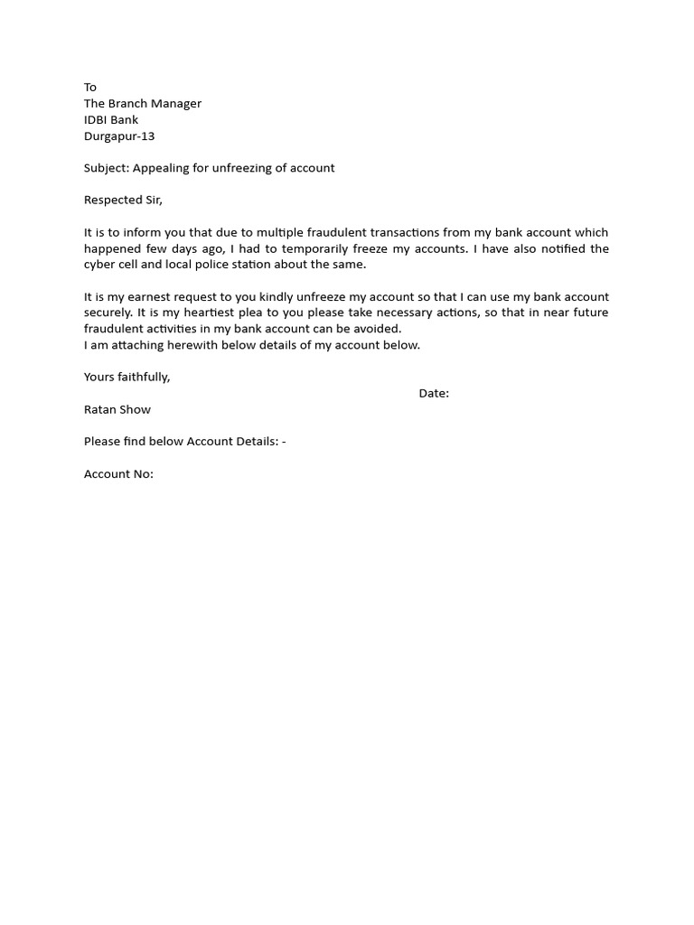 Bank Letter | PDF