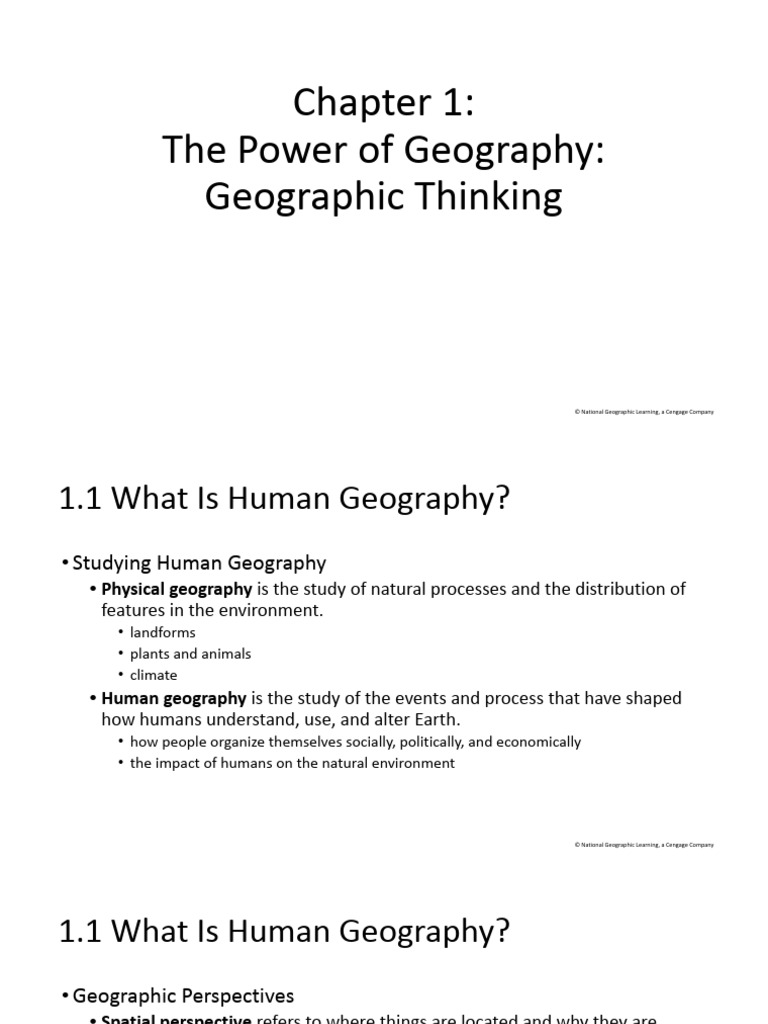 Unit 1 CH 1 Thinking Geographically | PDF | Geography | Sustainability