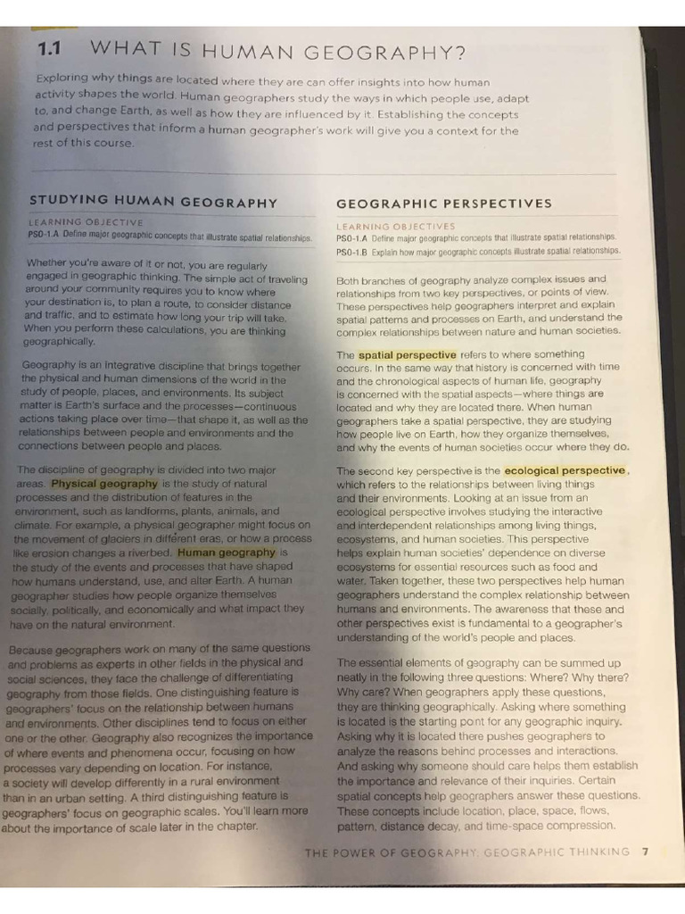 1.1 CH 1 AP Human Geography | PDF