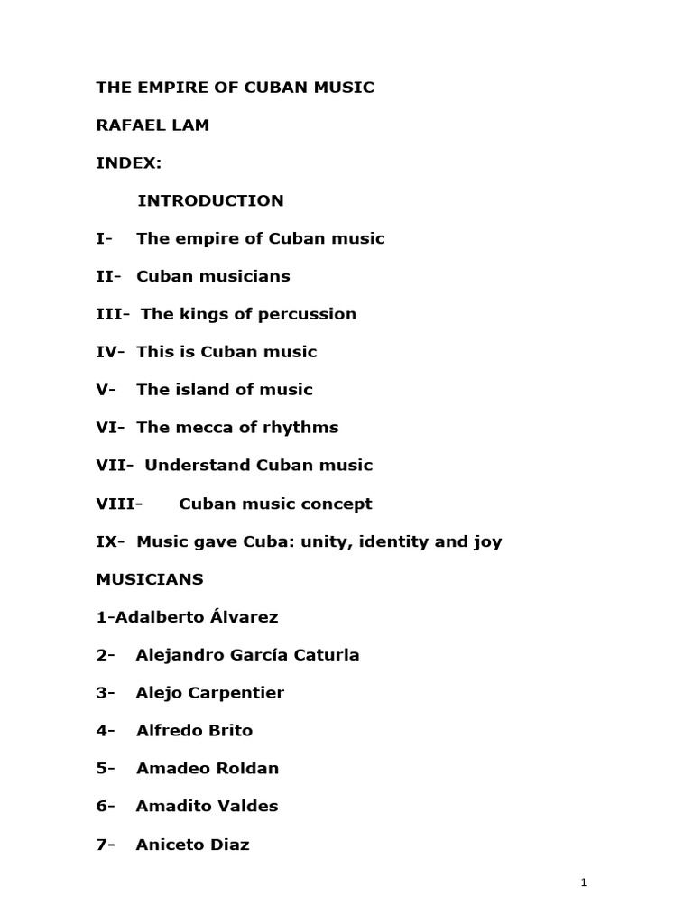 Cuban Music | PDF | Latin American Music | Cuban Music