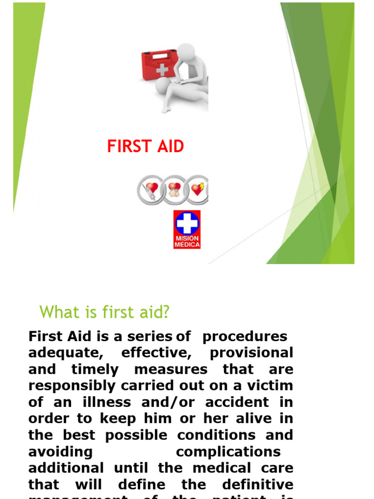 First Aid Presentation | PDF | Wound | Burn