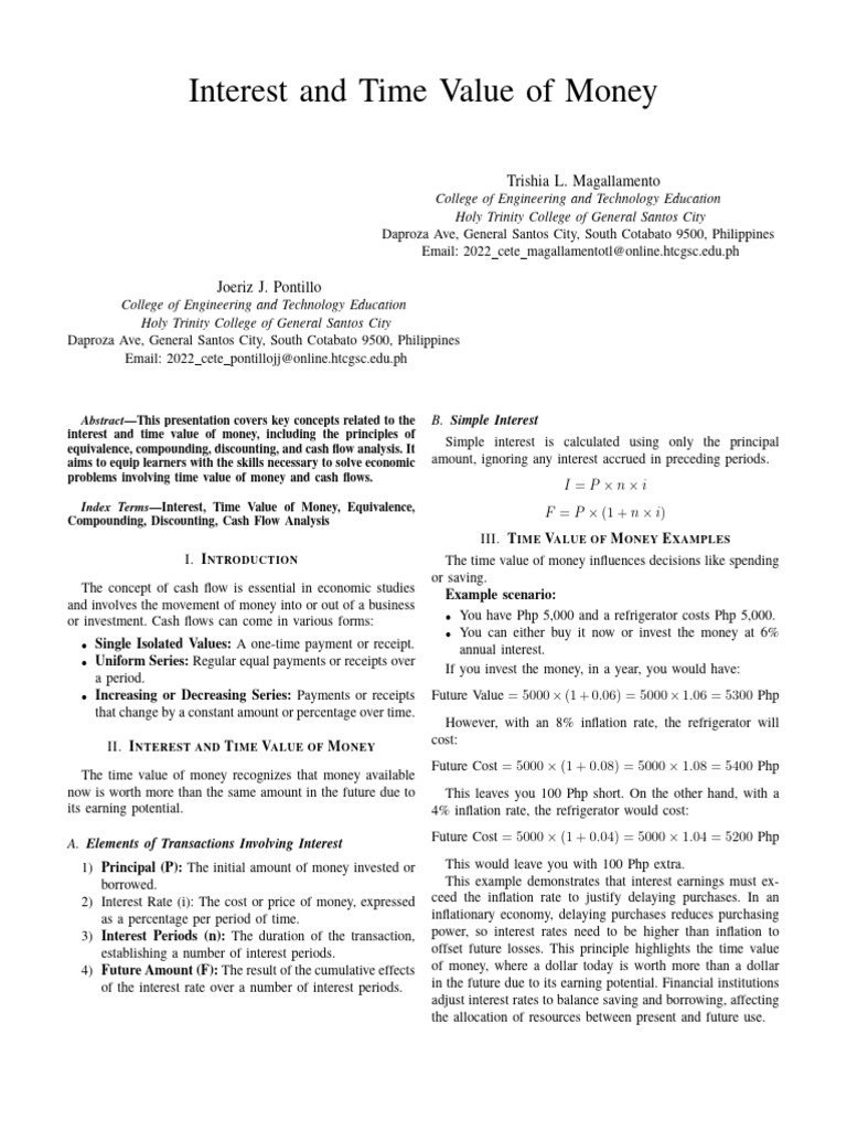 Interest and Time Value of Money | PDF | Interest | Time Value Of Money