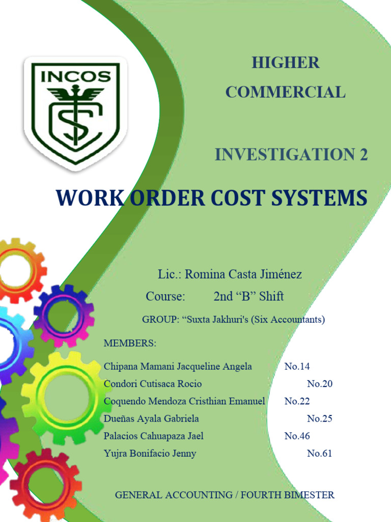 Work Order Cost System | Download Free PDF | Cost Of Goods Sold ...