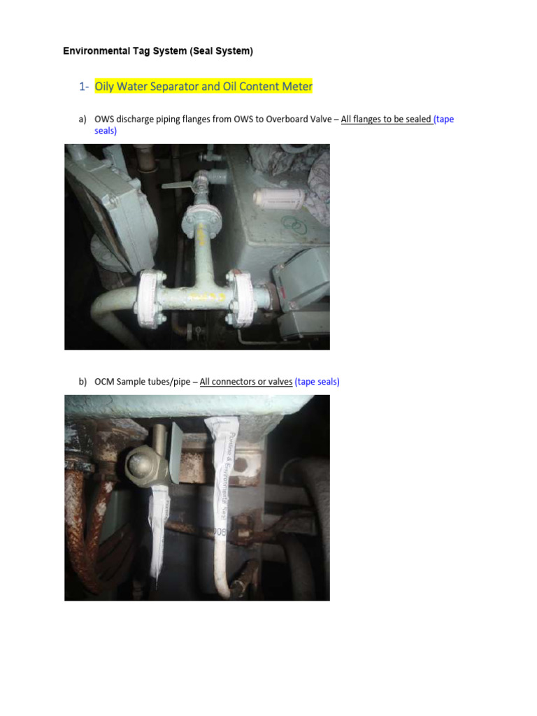 Environmental Tag System (Seal System) | PDF | Water Pollution ...