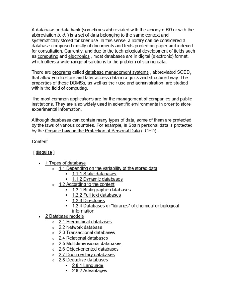 A Database or Data Bank | PDF | Databases | Relational Model