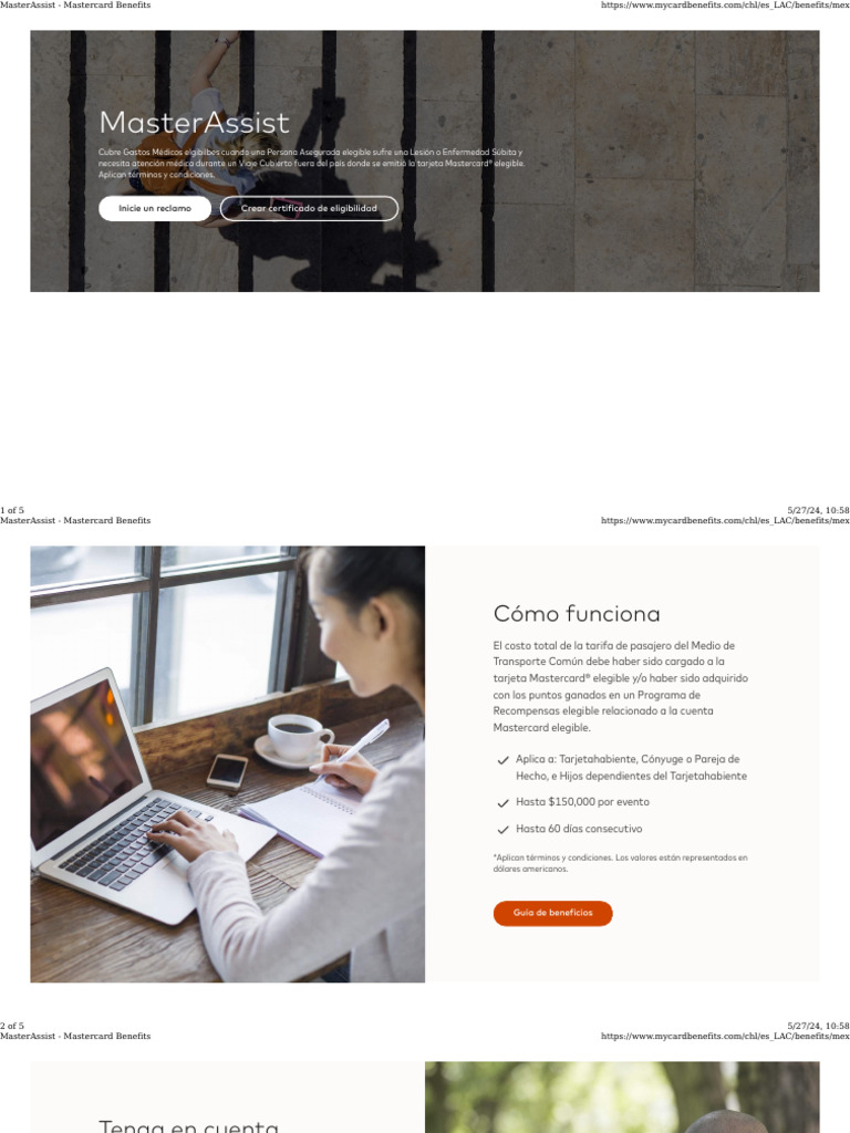 MasterAssist - Mastercard Benefits | PDF | Finanzas y dinero