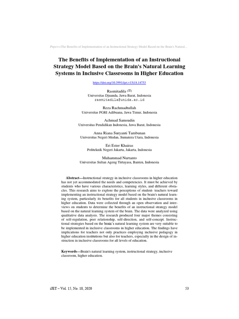 Article 217880 | PDF | Learning | Self Concept