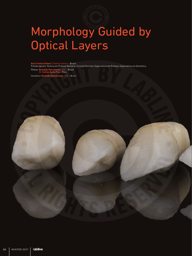 Morfologia Guiada Pelas Camadas Ã Pticas Labline | Download Free PDF | Tooth Enamel | Tooth
