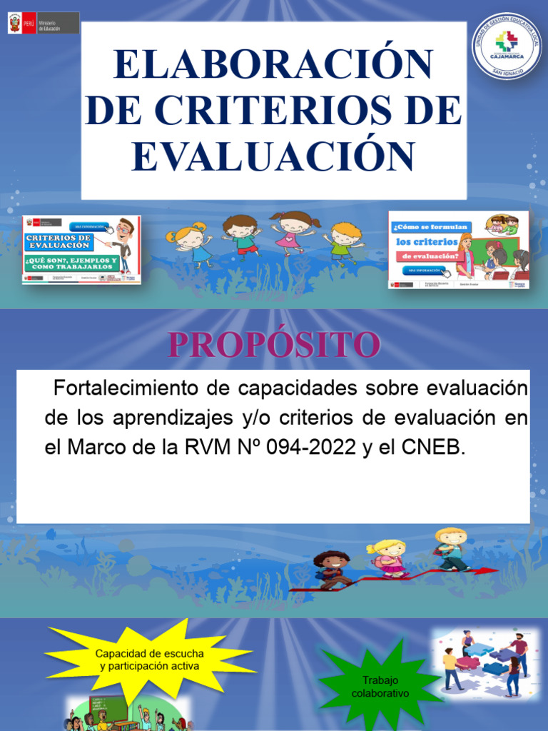 1.PPT - Gia. Criterios Ev. | PDF | Evaluación | Comunicación no verbal