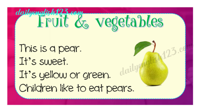 Fruit and Vegetables 4 | PDF