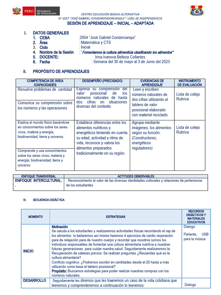 ACTIVIDAD DE APRENDIZAJE - AM-del 15 y 16 Agost-03 Junio-Mat-Cts6 | PDF ...