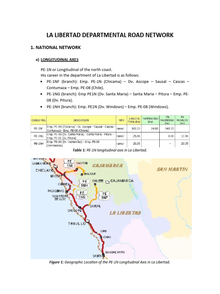 La Libertad Departmental Road Network | Download Free PDF | Road Infrastructure | Road