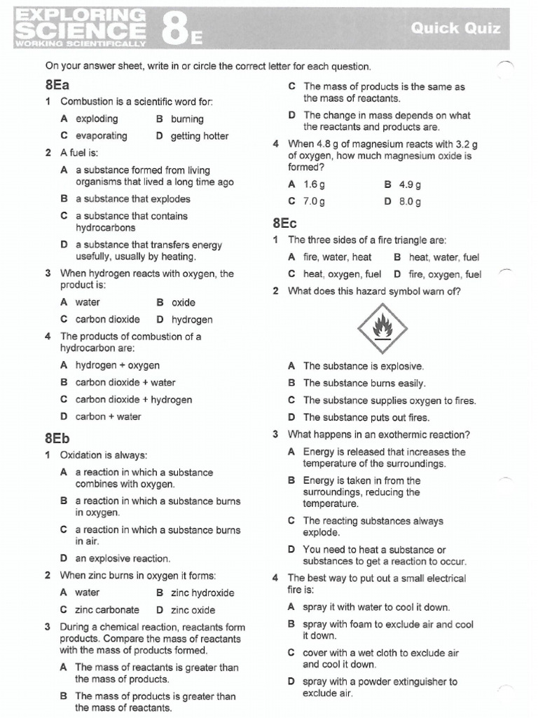8E Quick Quiz | PDF