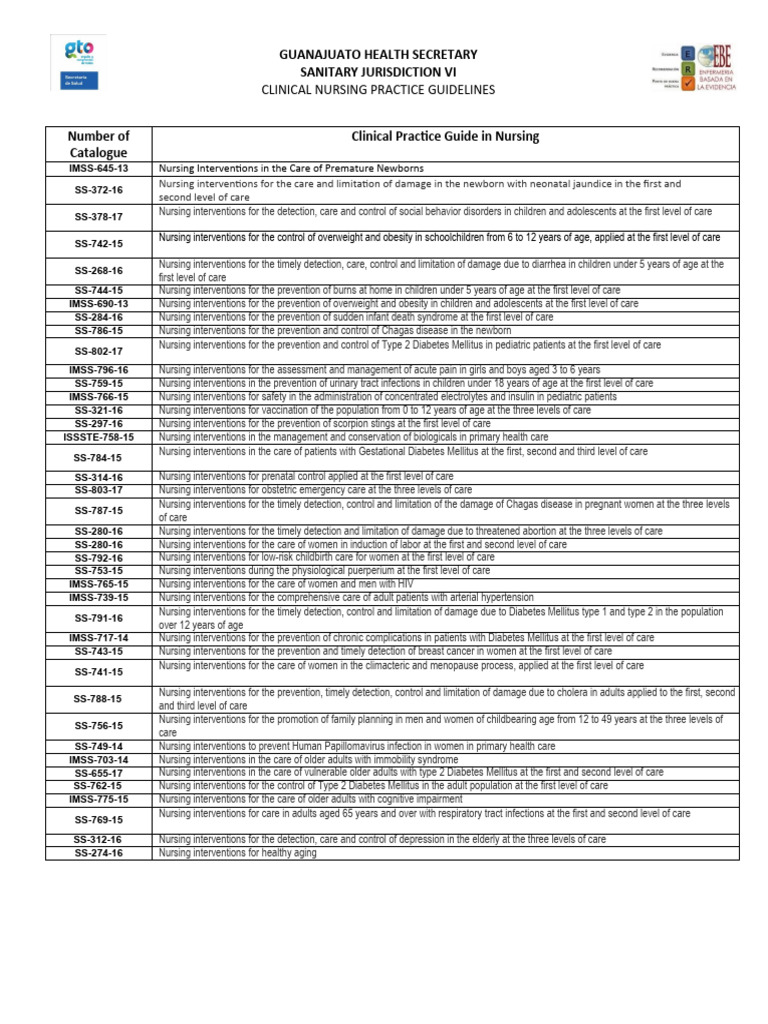 Nursing Standards And Guides Download Free Pdf Preventive