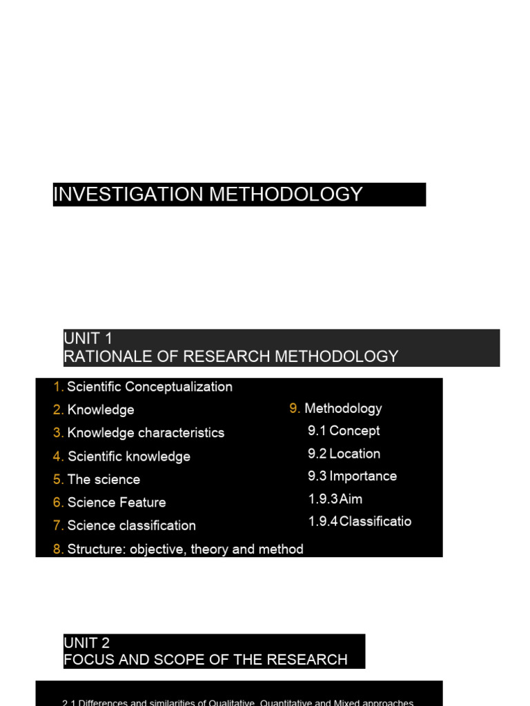 Research Methodology1 Pdf Methodology Science