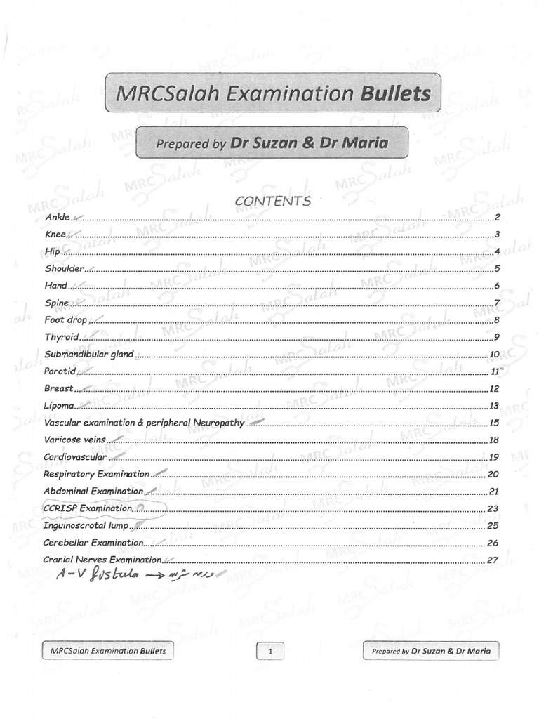Examination Bullets | PDF