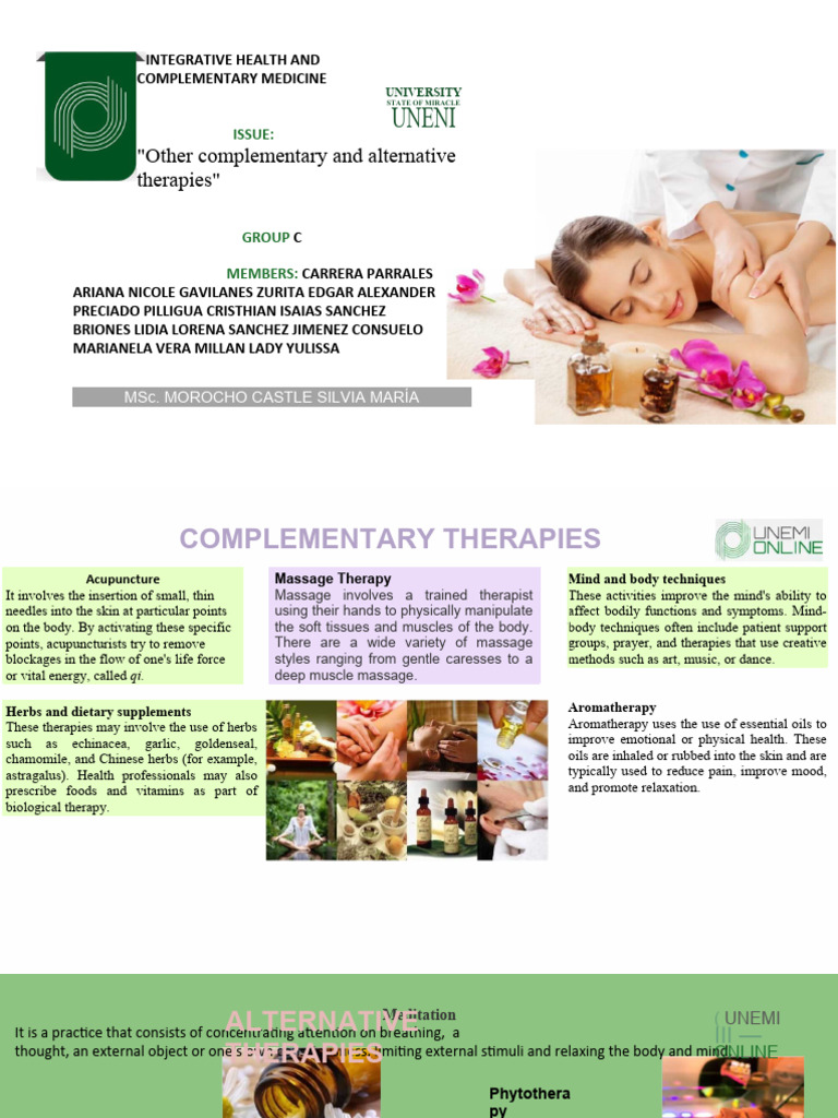 Complementary and Alternative Therapies | PDF | Alternative Medicine | Traditional Chinese Medicine
