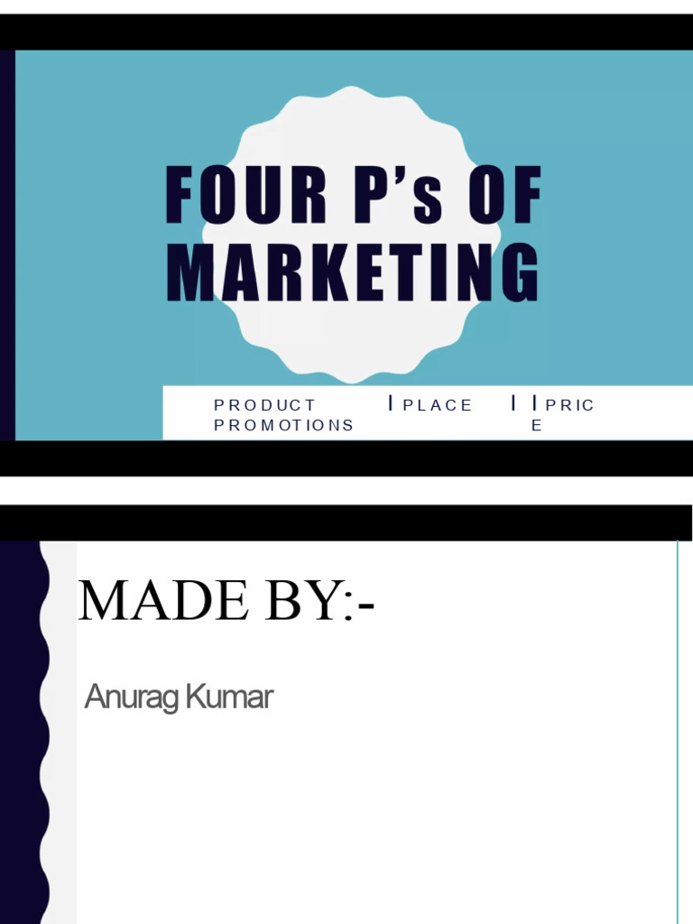MARKENTING 4 P's | PDF | Marketing | Pricing