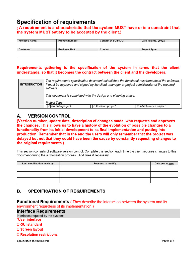 GLOSSARY Requirements Specification | PDF | Specification (Technical Standard) | Interface ...