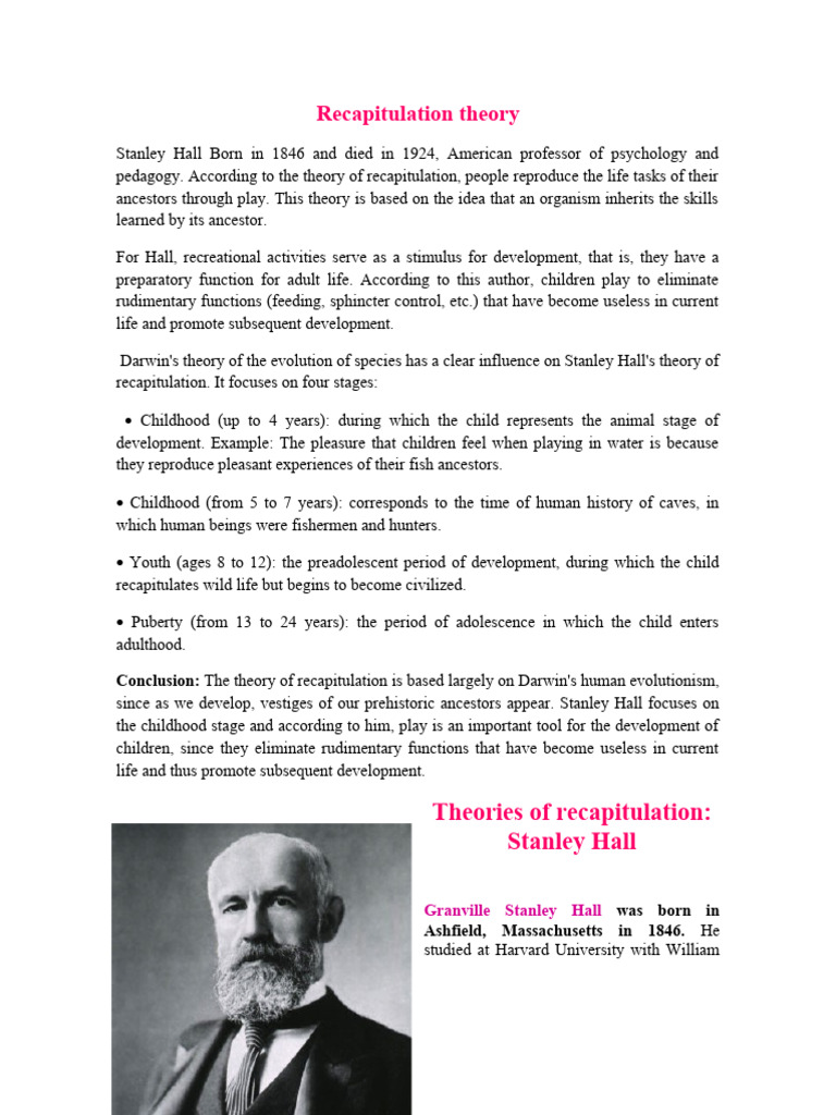 Theory of Recapitulation | Download Free PDF | Adolescence | Human