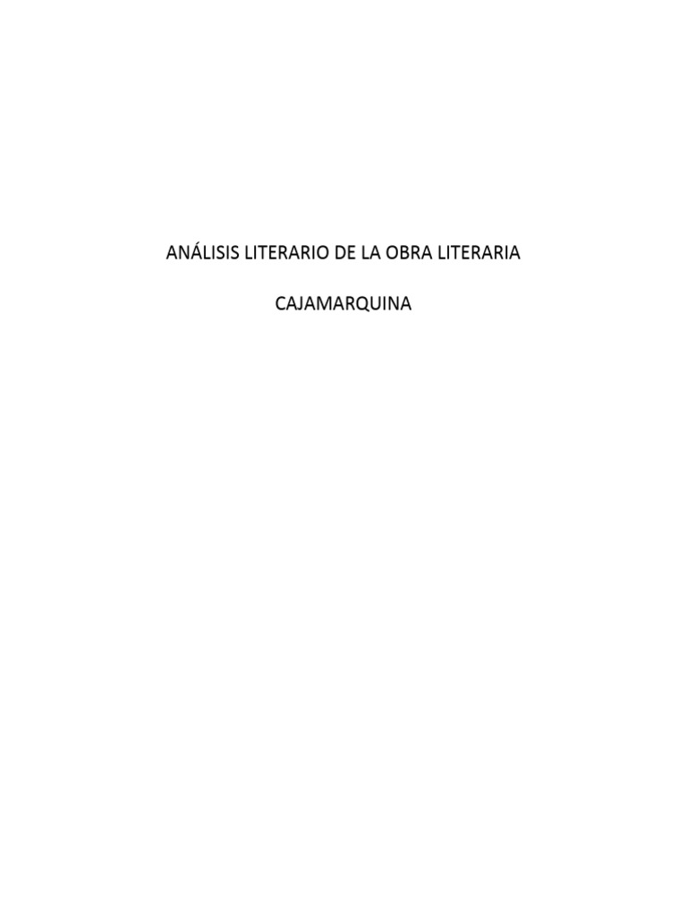 Analisis Literario de La Obra | PDF | Ficción general