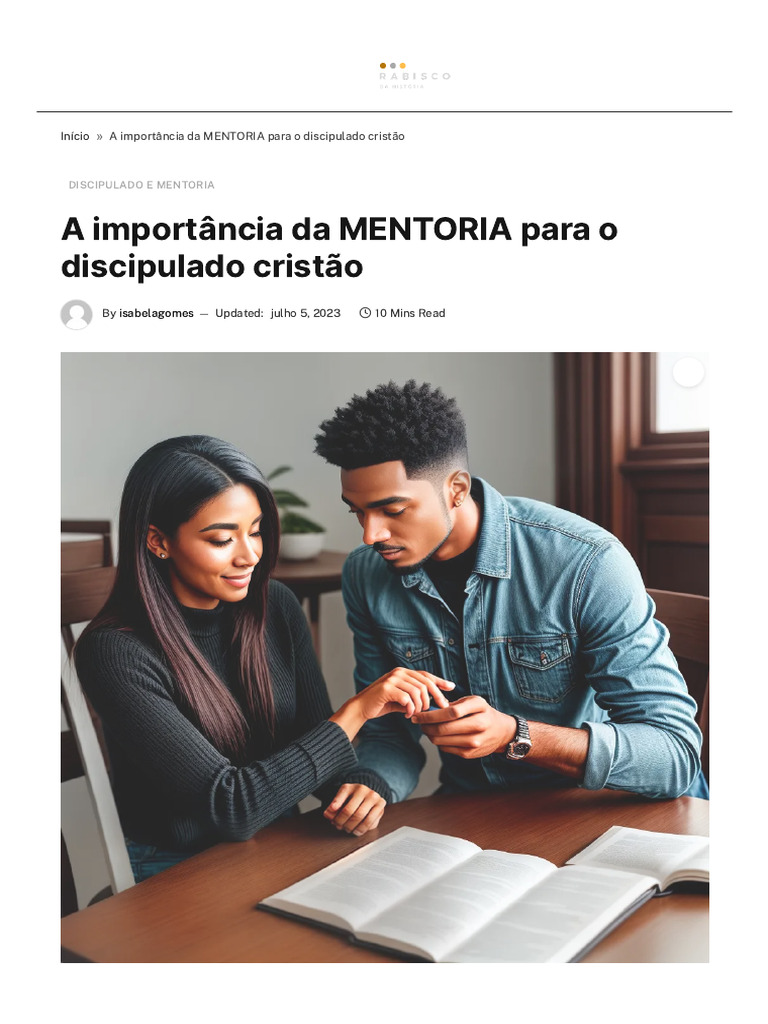 A Importância Da MENTORIA para o Discipulado Cristão | PDF | Fé | Jesus