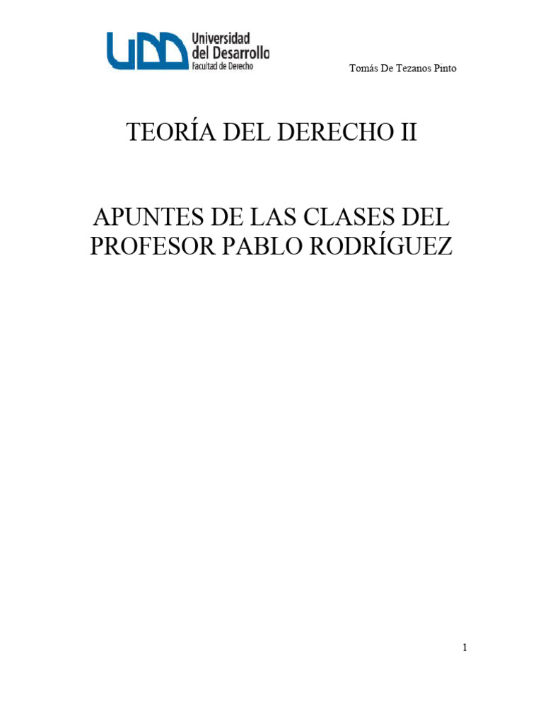 Teoría - Del - Derecho - Ii - Pablo - Rodriguez - Grez-Tomas de Tezanos ...