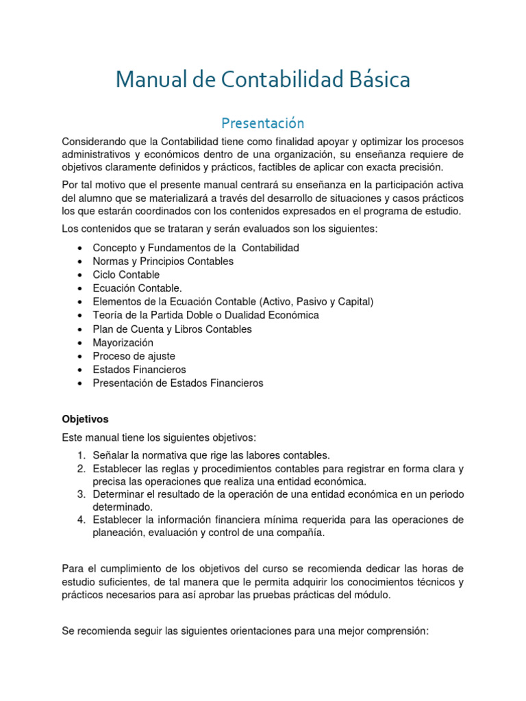 Manual De Contabilidad Básica Moodle Pdf Contabilidad Estado