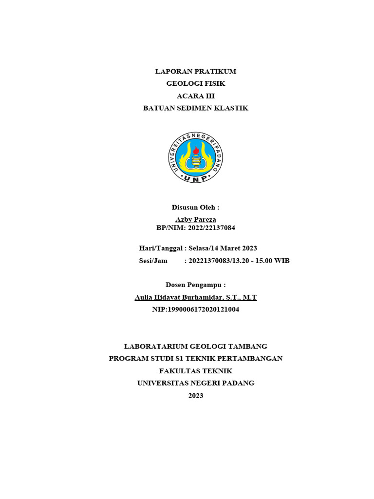 Laprak3 Geologi Fisik | PDF