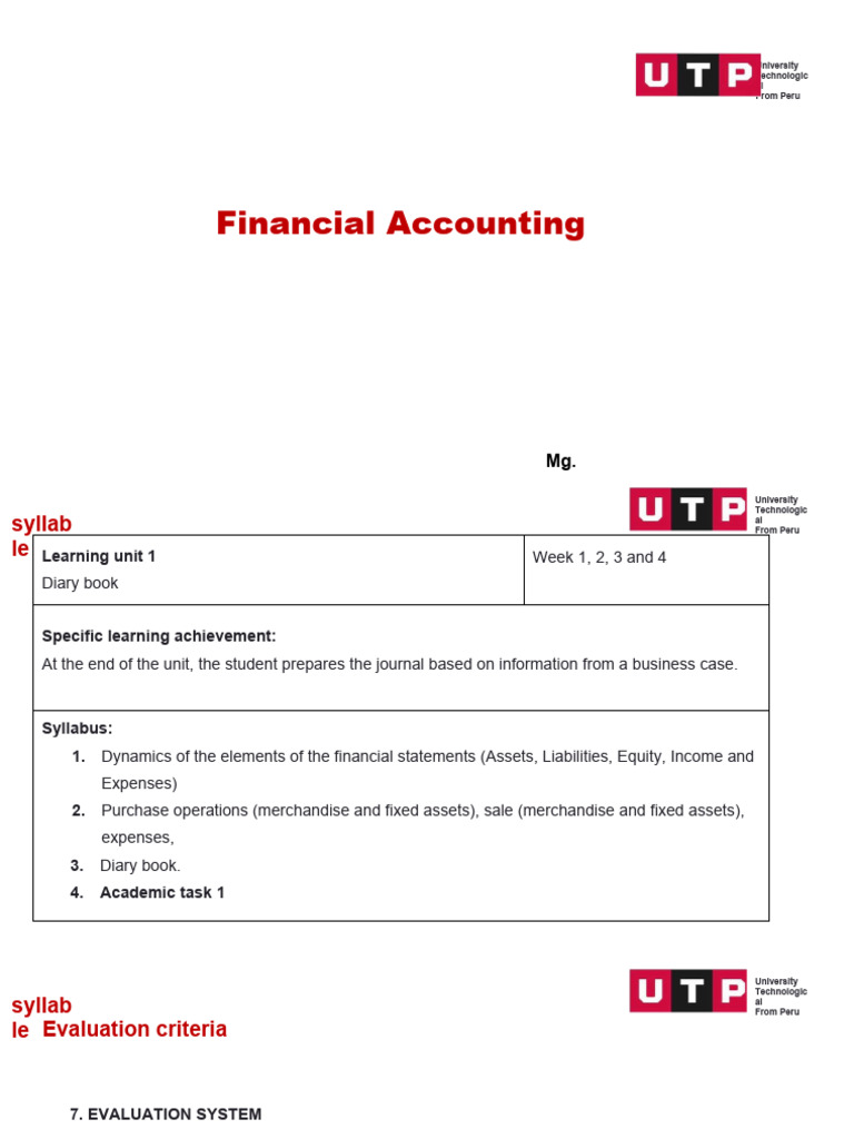 S01.s1 UTP Financial Accounting Material | PDF | Equity (Finance) | Expense