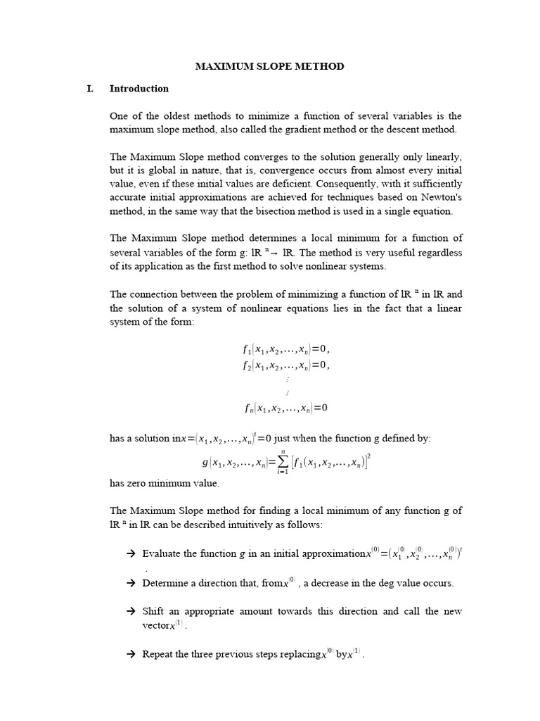 Maximum Slope Method | PDF | Derivative | Function (Mathematics)