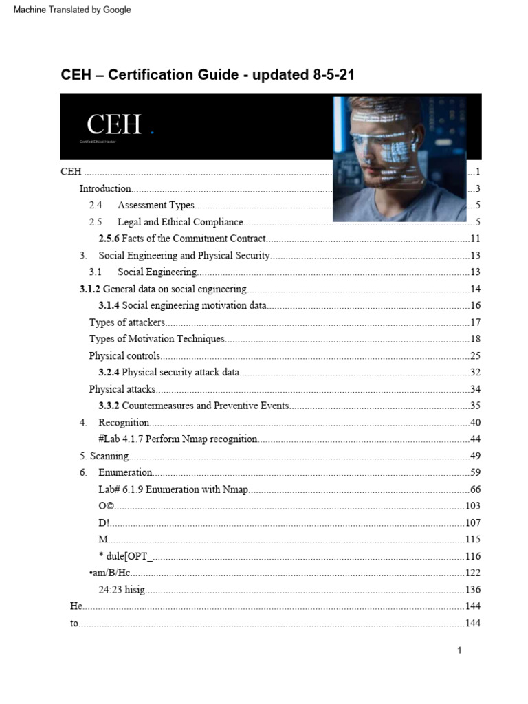 CEH Certification Study Guide Overview | PDF | Penetration Test ...