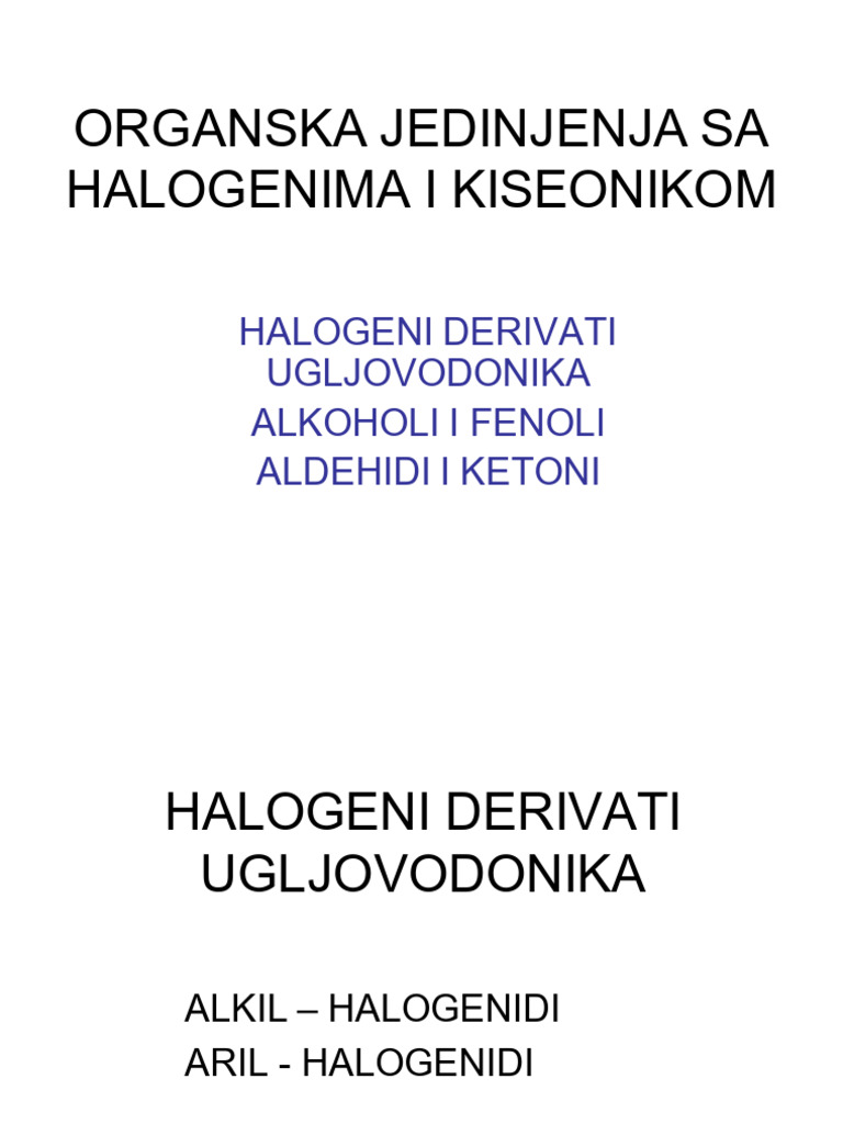 Pred.5 Halog Alk Fen Ald Ketoni | PDF