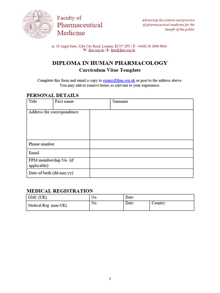DHP CV Template | PDF | Patient | Clinic