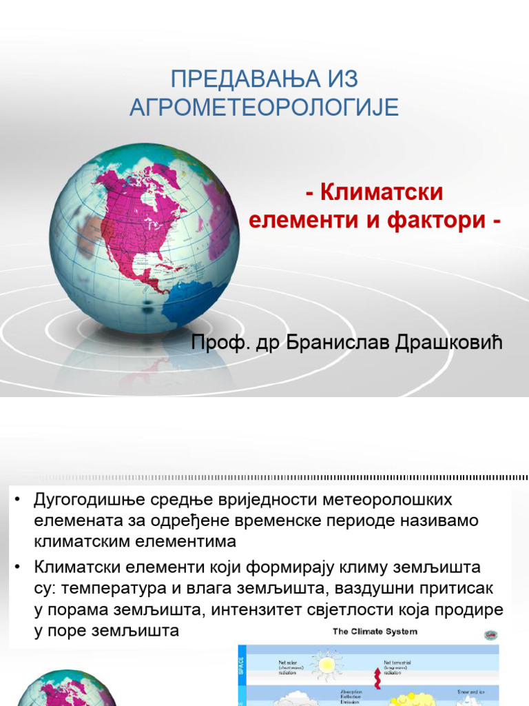 Klimatski Elementi I Faktori | PDF