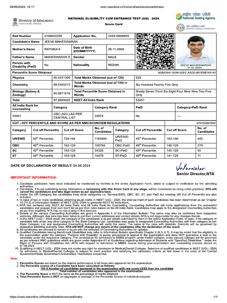 Jeeva Maheswaran Result | PDF