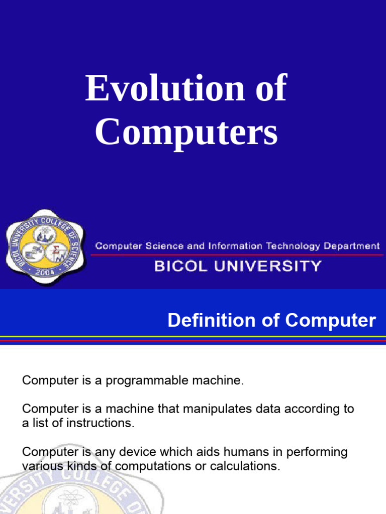 Module 1B - Evolution of Computers | PDF