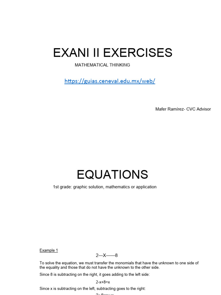 Mathematical Thinking - EXANI II Exercises PDF | PDF | Trigonometric Functions | Triangle