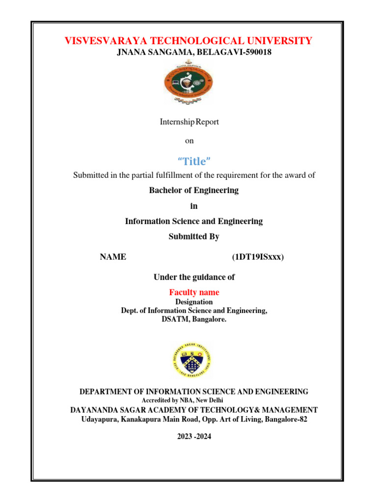 Internship Report Format Updated | PDF | Entrepreneurship | Human ...