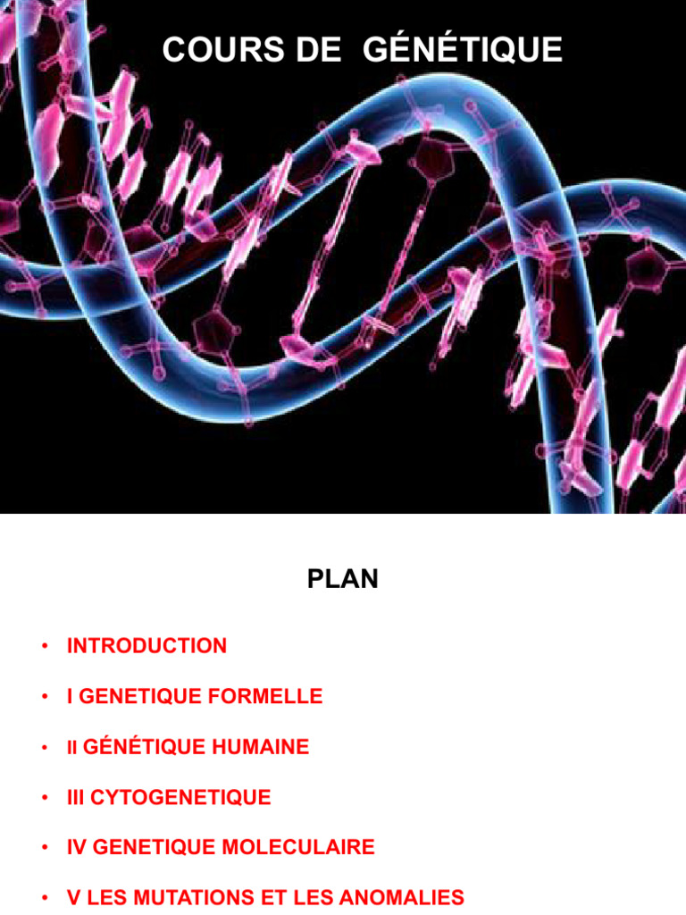 Cours complet de génétique humaine | PDF | Dominance (Génétique ...