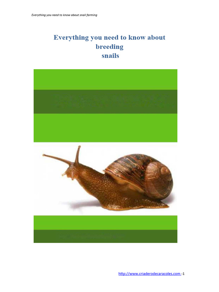 Everything You Should Know About Snail Farming | PDF | Agriculture | Soil