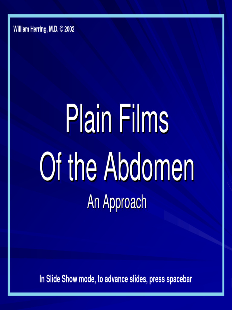Plain Films of The Abdomen | PDF | Diseases And Disorders | Digestive ...