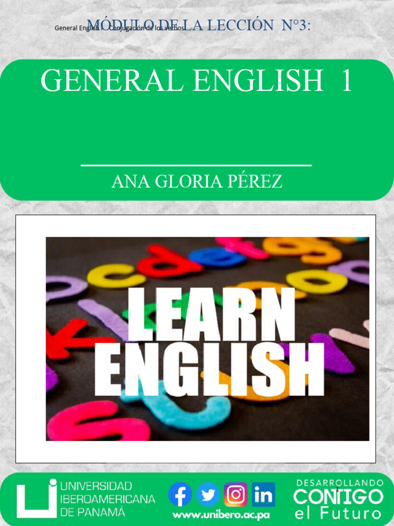 Modulo 3 Ingles Genaral 1 | PDF | Verbo | Preposición y Postposición
